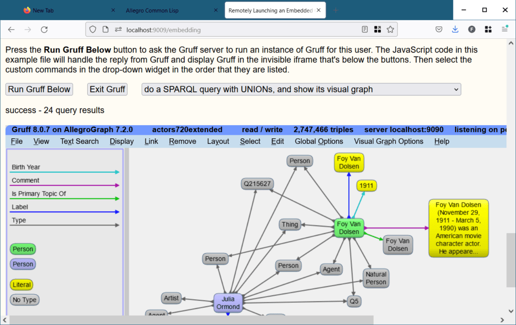 Embedding Gruff In a Web Page - AllegroGraph